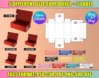 Shoe Box Template, Shoe Box Svg, Sneaker Box Template, Shoe Box ...