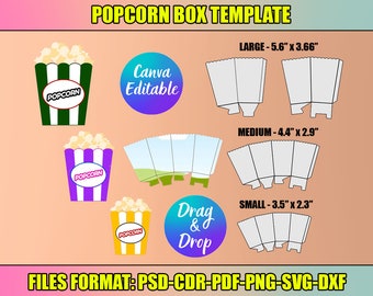 Pink Popcorn Box - Etsy