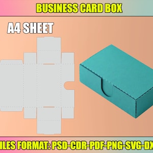 Business Card Box SVG Template, Business Card Dispenser, Cricut Cut ...