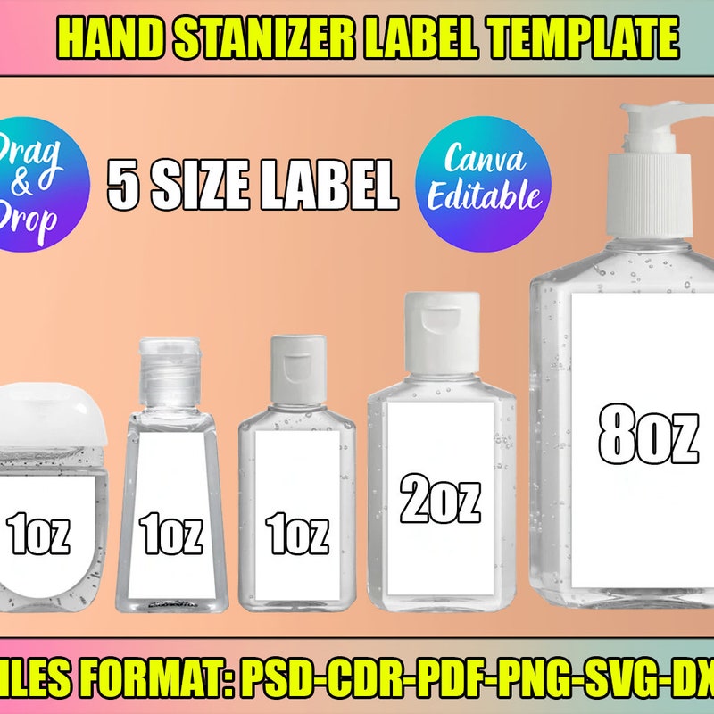 Hand Sanitzer Labels - Etsy