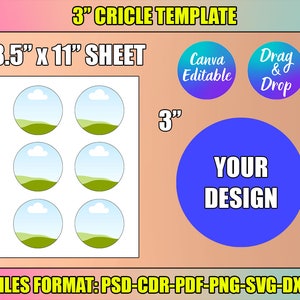 3inch Circle Template, Circle Label Template, Circe Label Template ...
