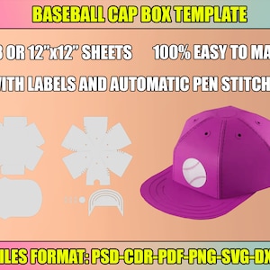 Hat Box Template - Etsy