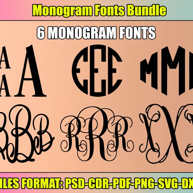 Monogram Font - Etsy