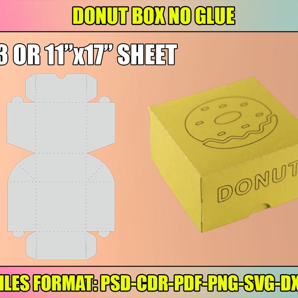 Donut Box - Etsy