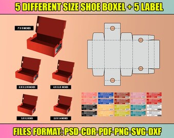 Mini Shoe Box Svg Template, Shoe Box Party Favor Template, Svg for ...