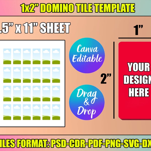 Domino Template - Etsy