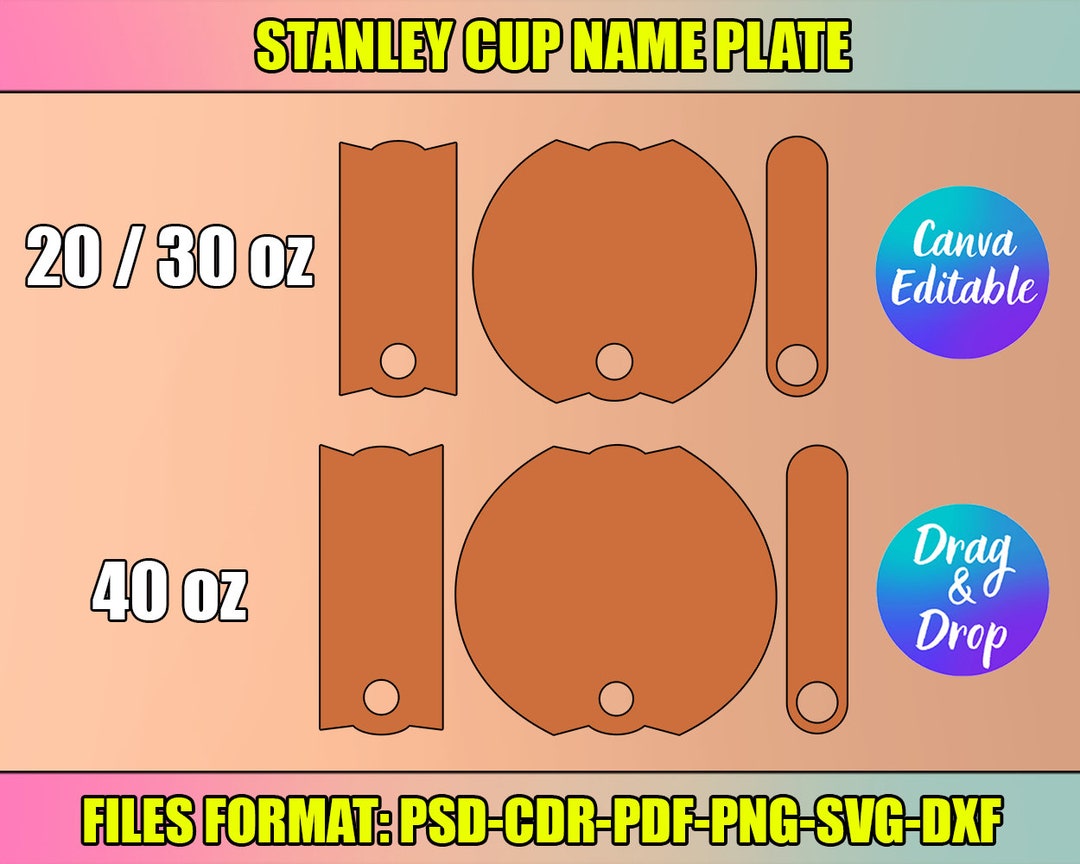 Stanley Cup Name Plate, SVG File, Only 2.0 Stanleys, Cricut, Silhouette ...