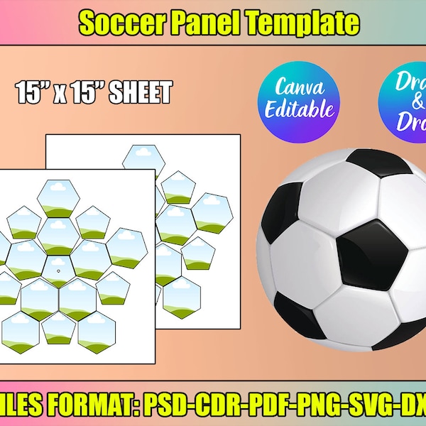 Paper Soccer Ball Template - Etsy