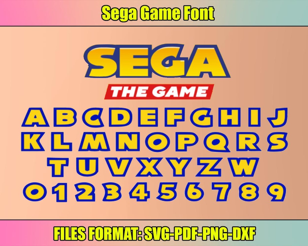 Sega Game Font SVG, Letters and Numbers, Video Game Font, Christmas ...