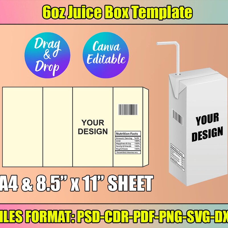 Juice Box Wrapper - Etsy