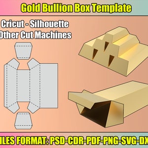 Gold Box Template, Gold Box Svg, Gift Box Svg, Cricut, Svg for Cricut ...