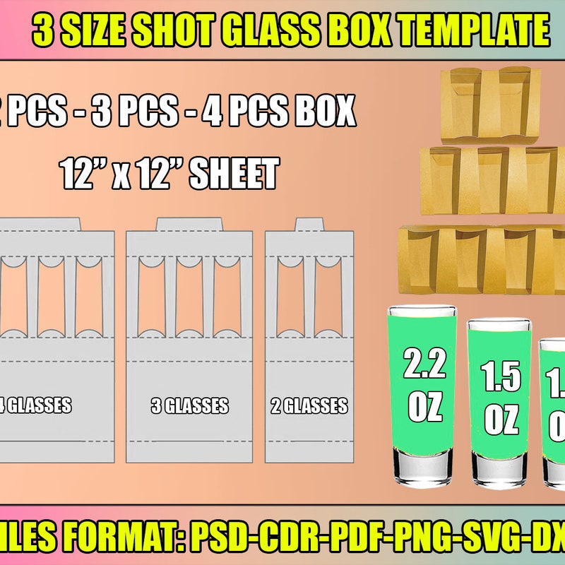 Shot Glass Box - Etsy
