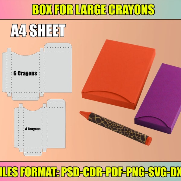 Crayon Box Svg - Etsy