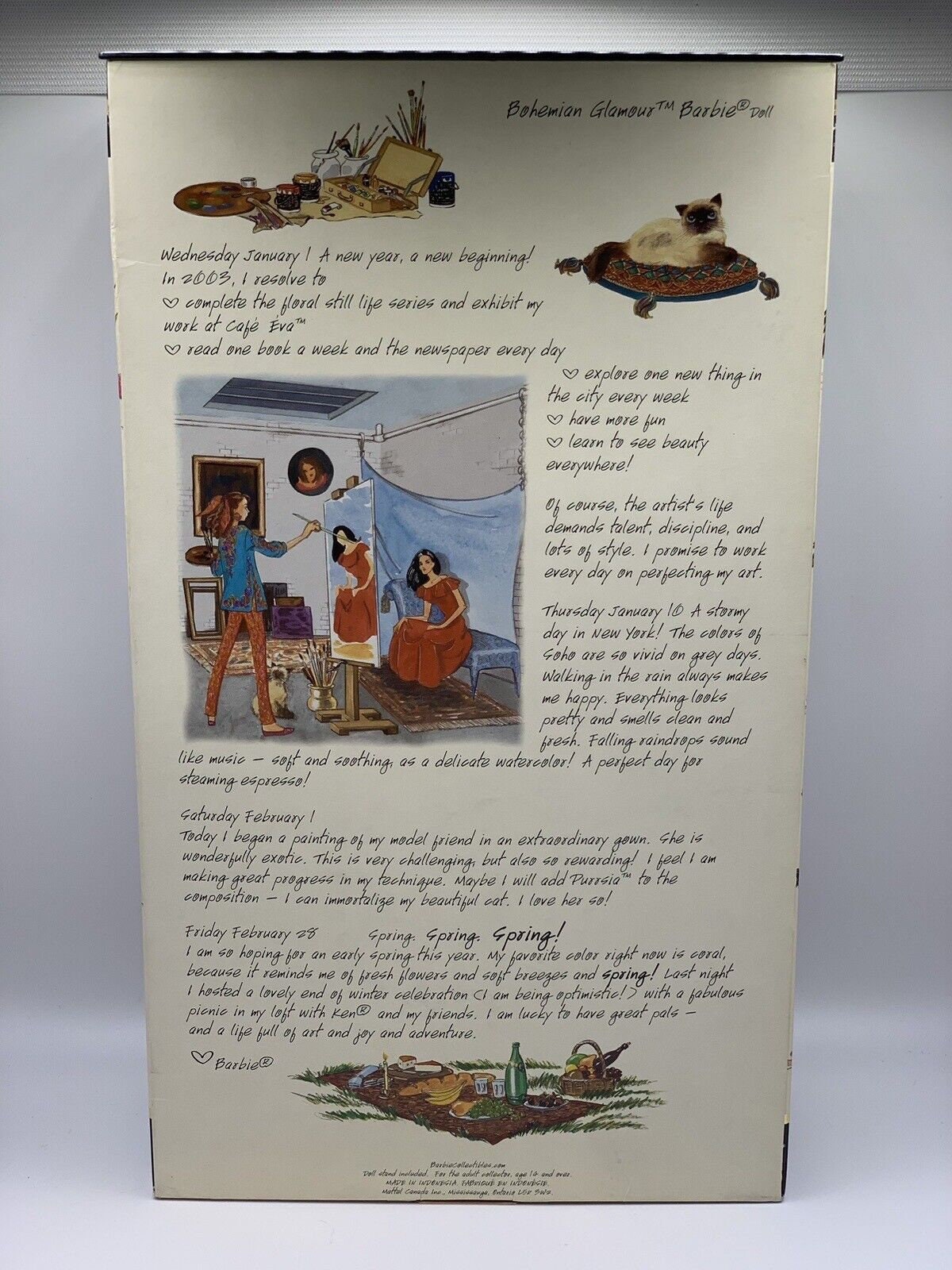 2003 Barbie Bohemian Glamour Style Set Doll B2512 Collector Edition ...