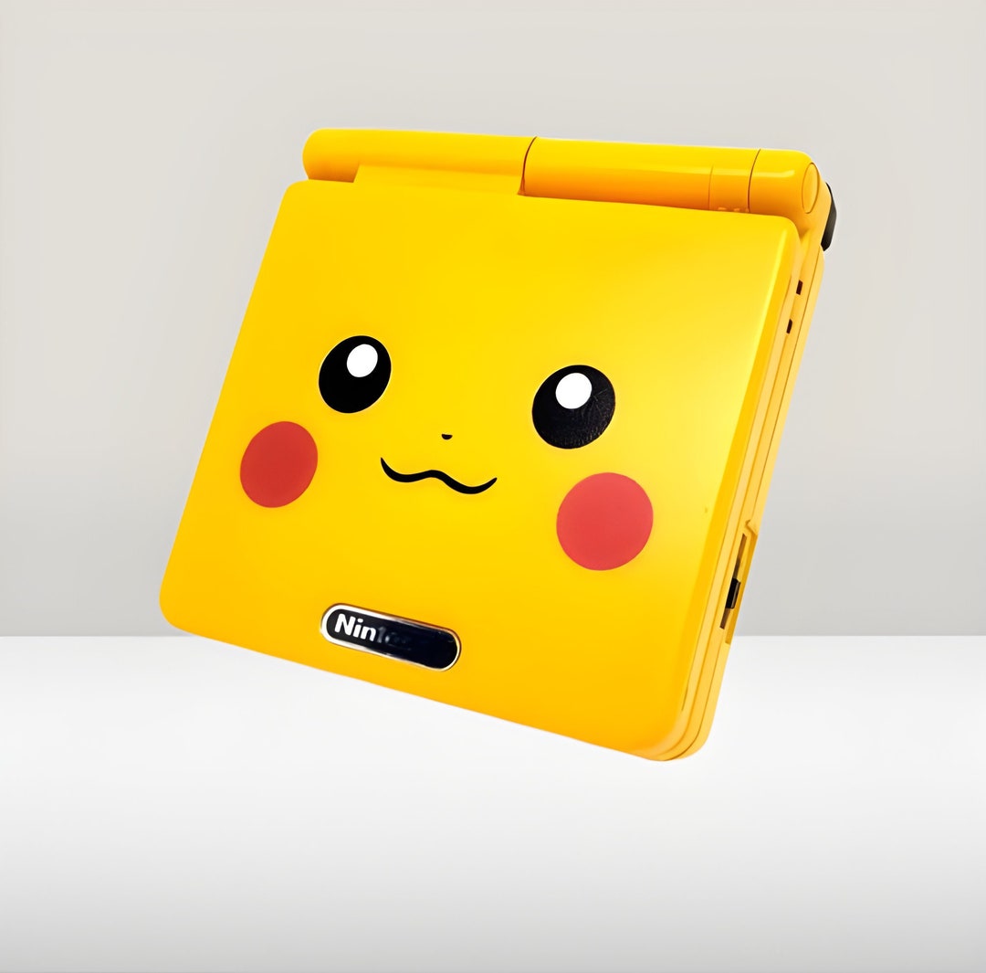 Custom Pokémon (pikachu Yellow) Nintendo Gameboy Advance SP With Brand ...