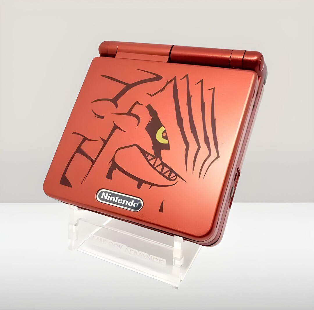 Custom Pokémon (groudon Ruby) Nintendo Gameboy Advance SP With Brand ...