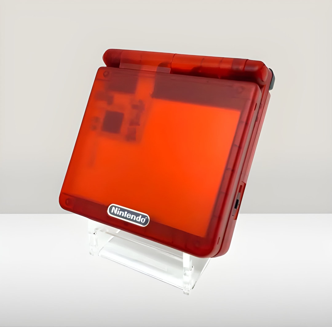 Custom Clear Red Nintendo Gameboy Advance SP With Brand New IPS V3 ...