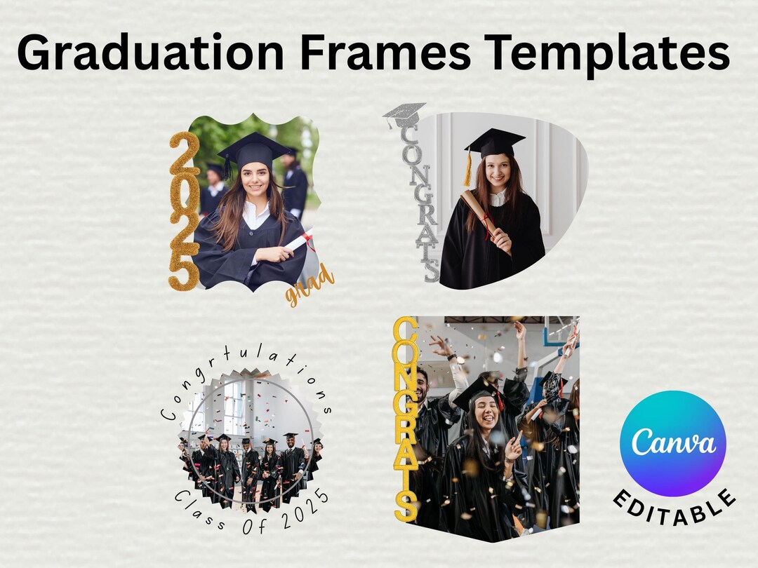 Custom 2025 Graduation Fan Template - Personalized Grad Paddle Fan ...