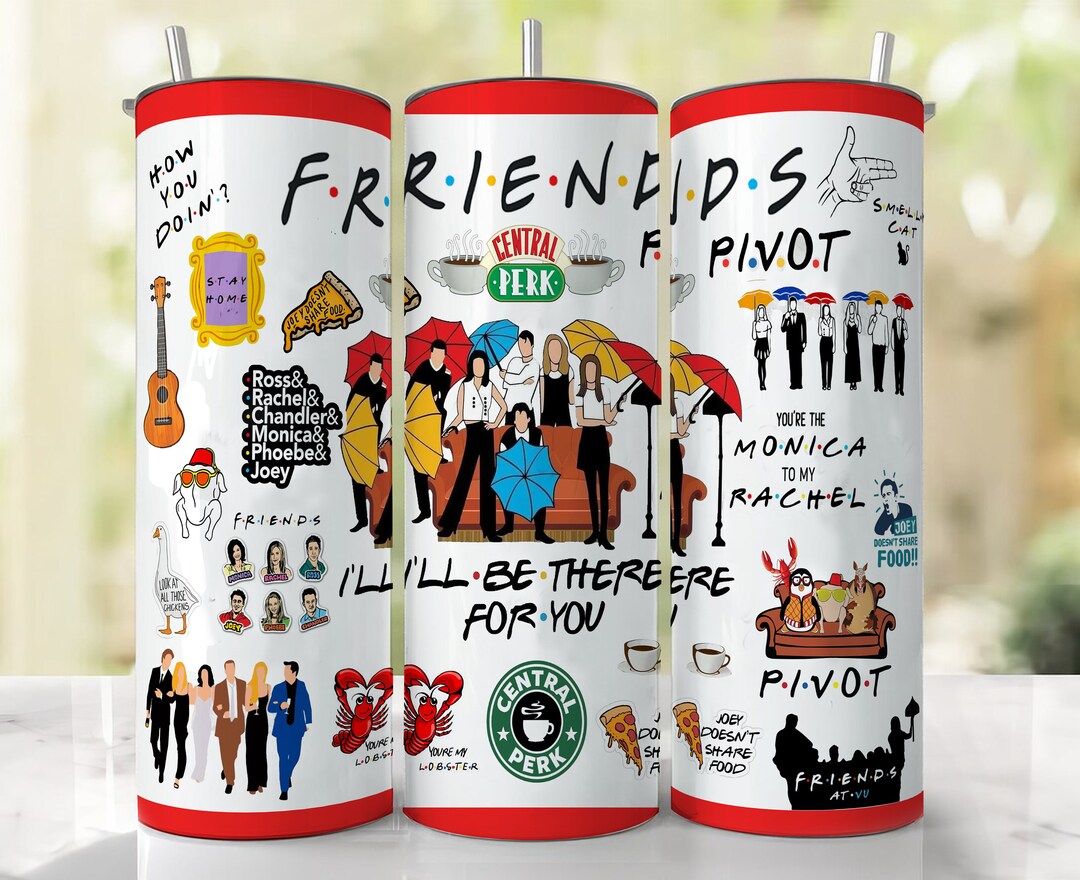 Friends 20 Straight Skinny Tumbler Wrap, Sublimation Wrap, Friends Tv ...