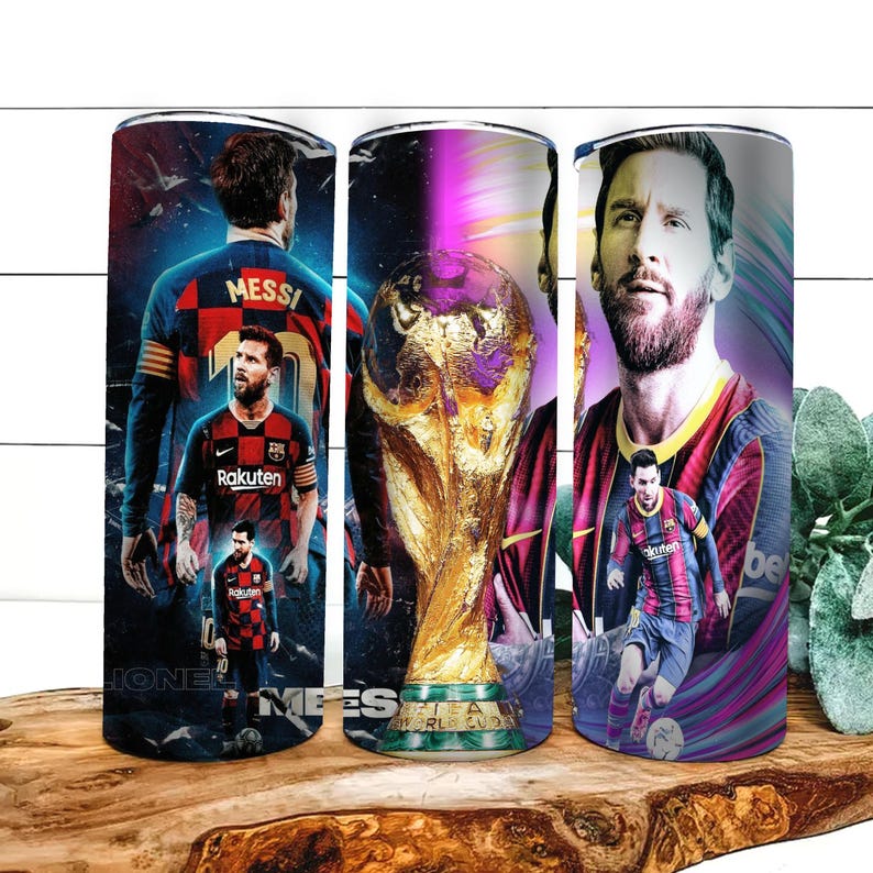 Lionel Messi 20oz Skinny Tumbler Wrap Design Sublimation, Miami 20oz ...
