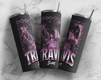 Travis Scott Tumbler 20 Oz Skinny Stitch Tumbler Sublimation Designs ...