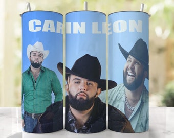 Carin Leon Sublimation Tumbler Wrap Png Carin Leon Gift, Skinny Tumbler ...