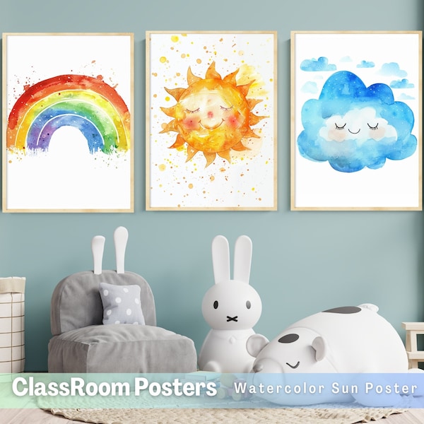 Sun Nursery Print - Etsy