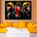 3 Monkeys Poster Art, Animal Print Canvas, No See No Hear No Speak ...