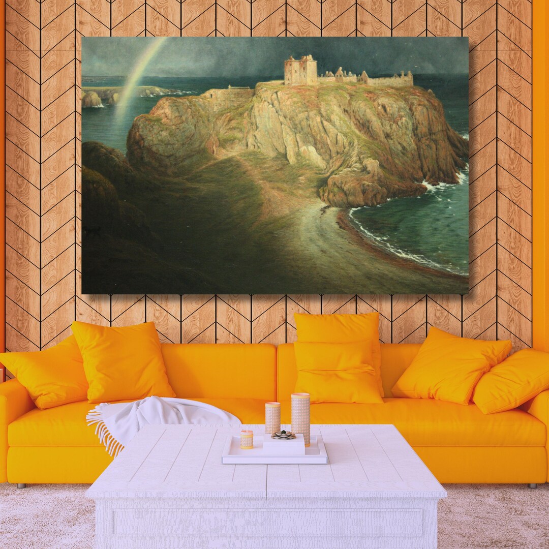 Dunnottar Castle by Walter Hugh Paton Canvas Wall Art, Dunnottar Castle ...