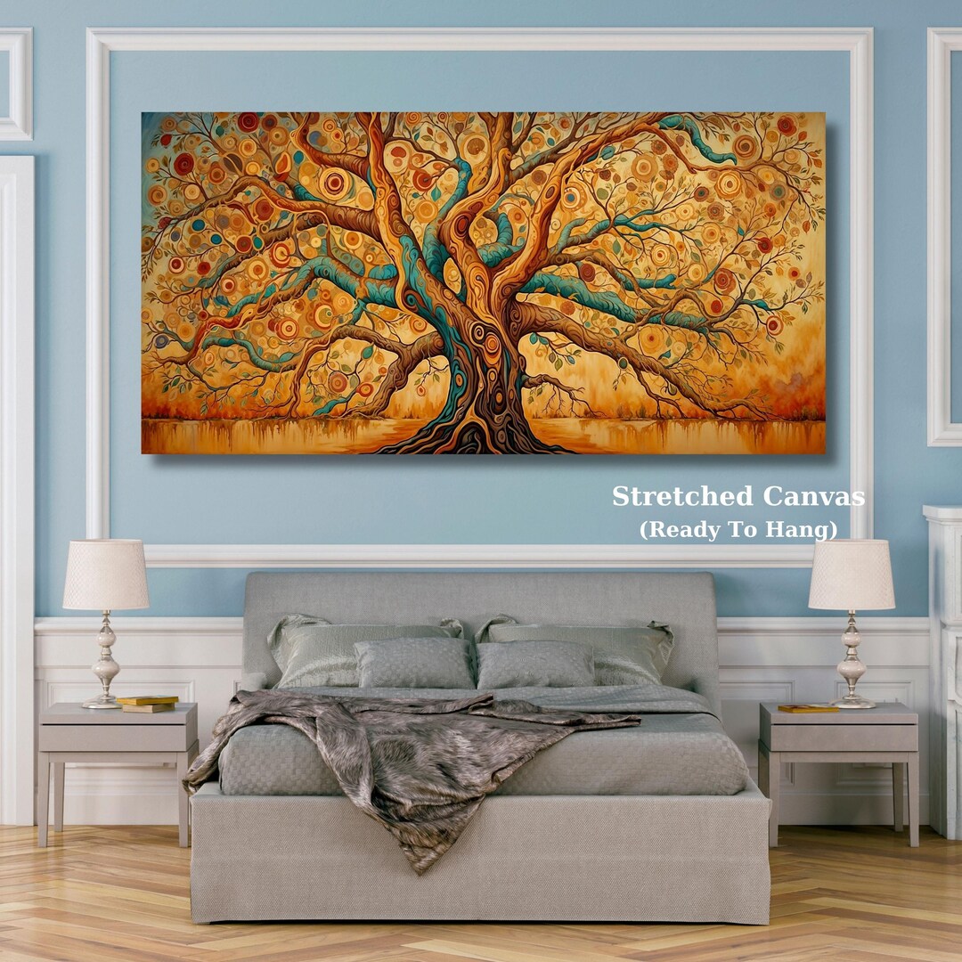 Tree of Life Gustav Klimt Canvas Wall Art, Angel Oak Tree Wall Art,tree ...