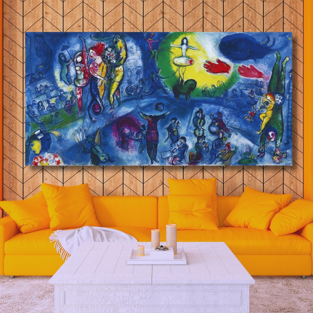 Le Grand Cirque Marc Chagall Canvas Wall Art Chagall Decor Bright ...