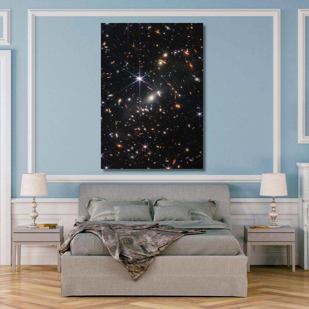 Webb's First Deep Field Canvas Wall Art,nasa James Webb Poster Space ...
