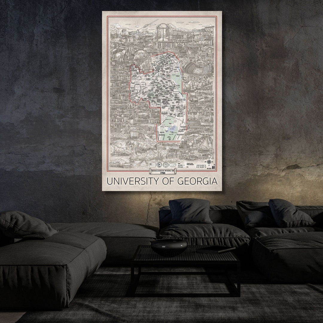 Georgia Map Canvas Wall Art Country Road Map Poster Map Art, Nursery ...