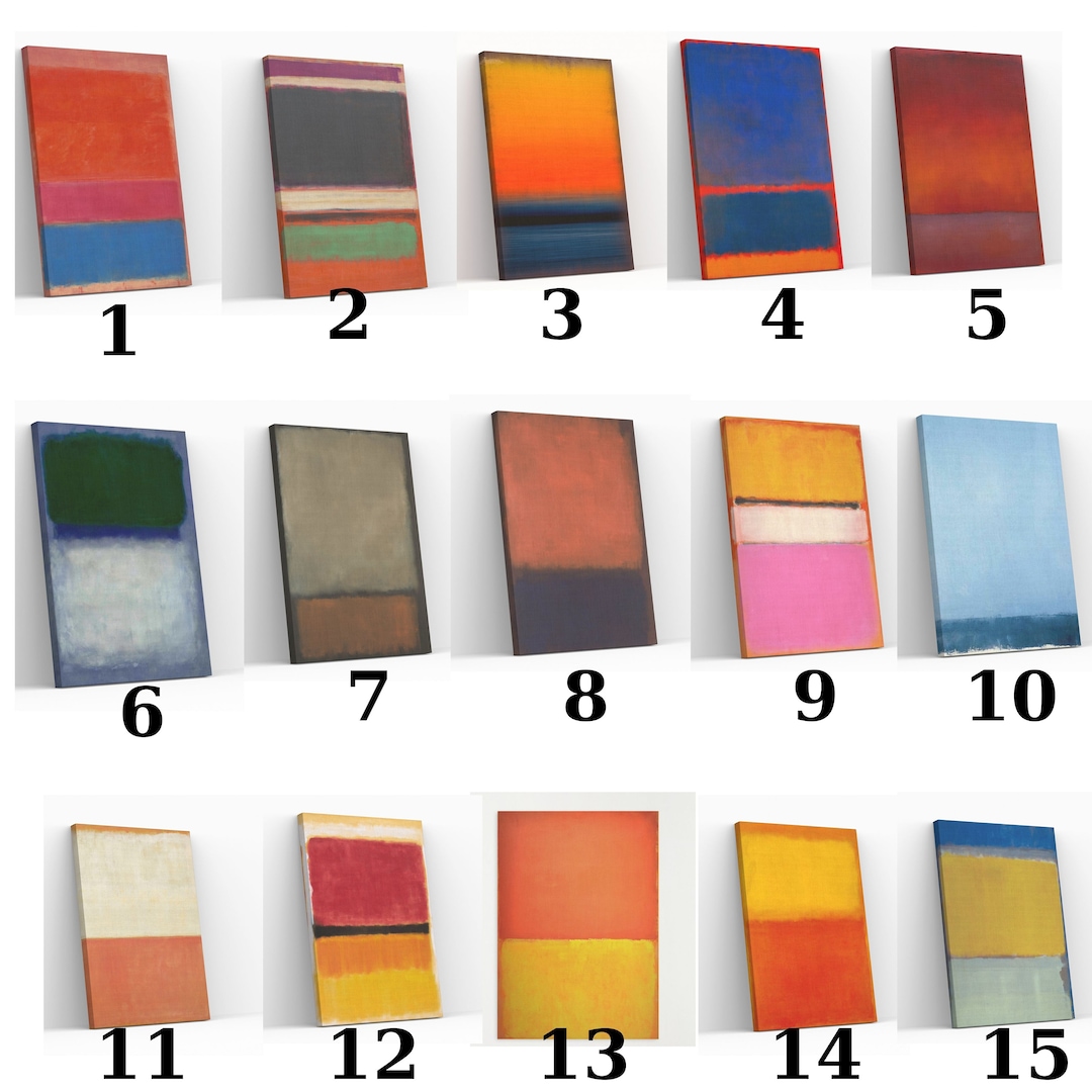 Set of 2 Custom Rothko Wall Art Choose One of From Rothko's 30 Artworks ...