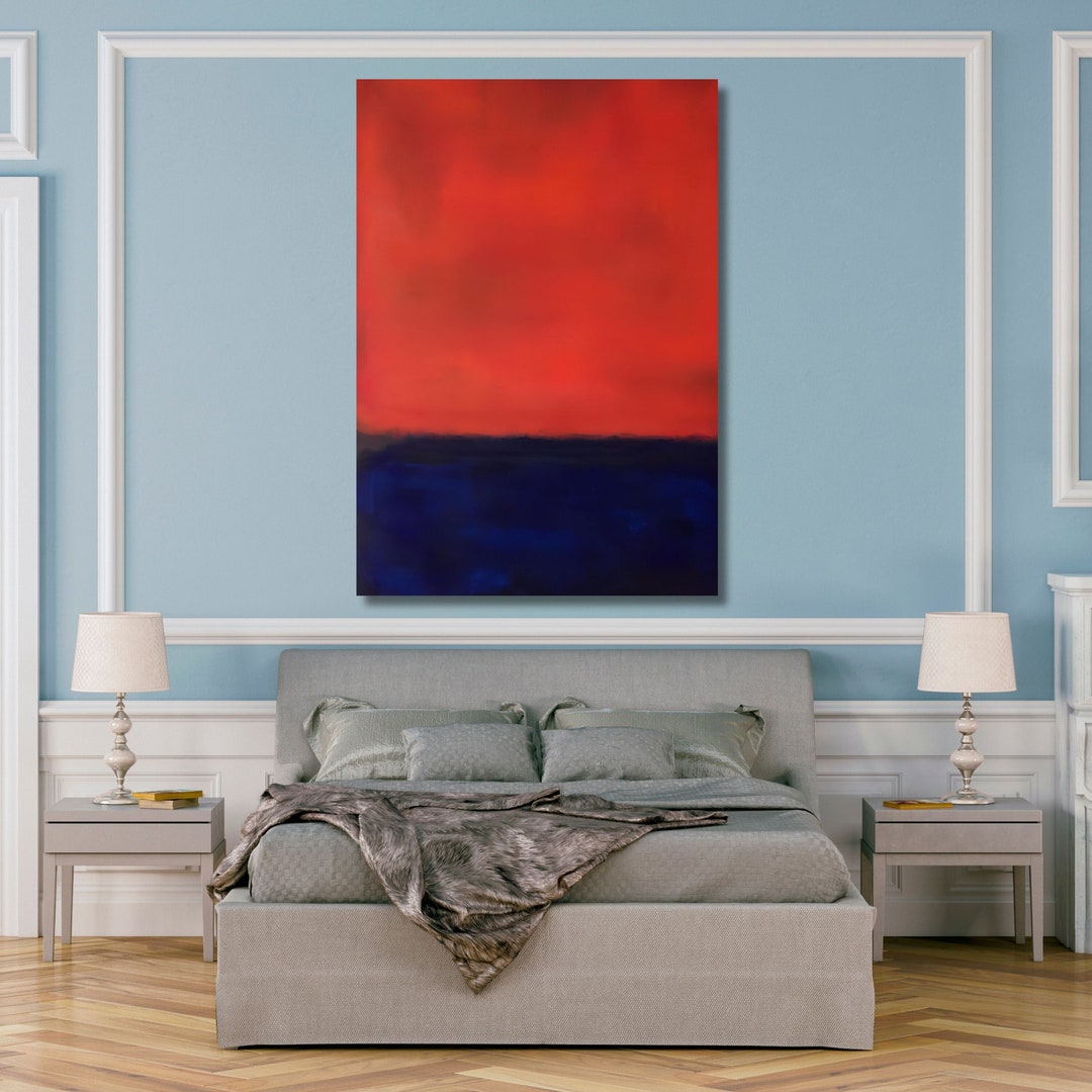 Mark Rothko Canvas Red Mark Rothko Style Print Museum Exhibition Modern ...