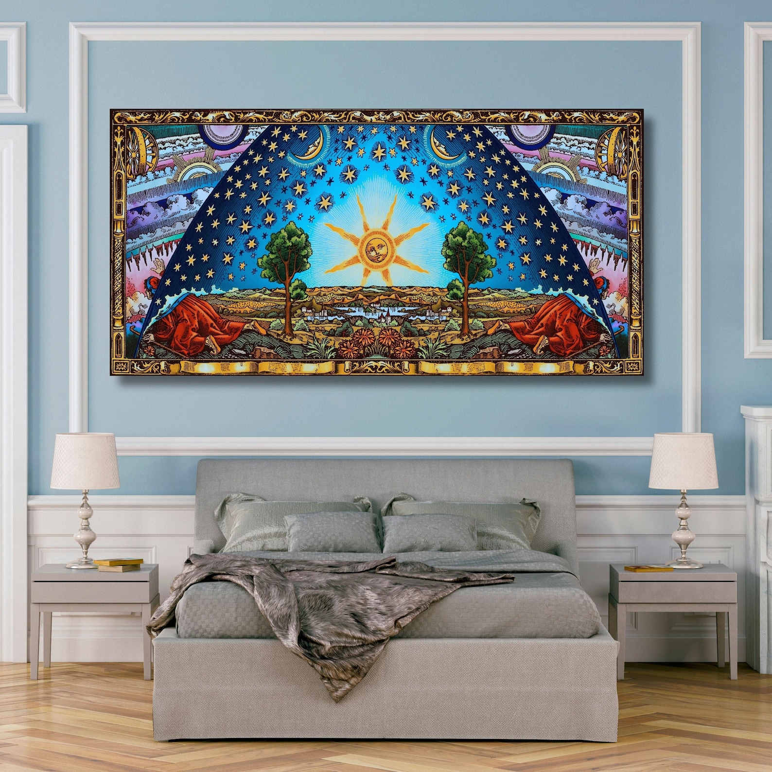 Flammarion Engraving Astronomy Canvas Wall Art Alchemy Spiritual Art ...