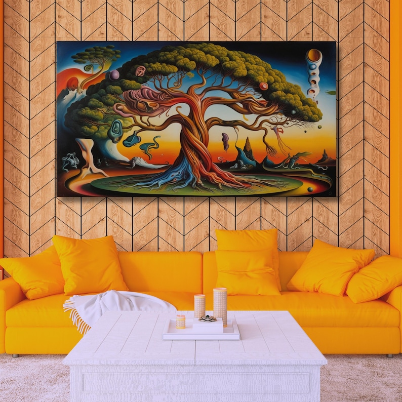 Salvador Dali Style Tree of Life Canvas Art - Ready to Hang - Etsy