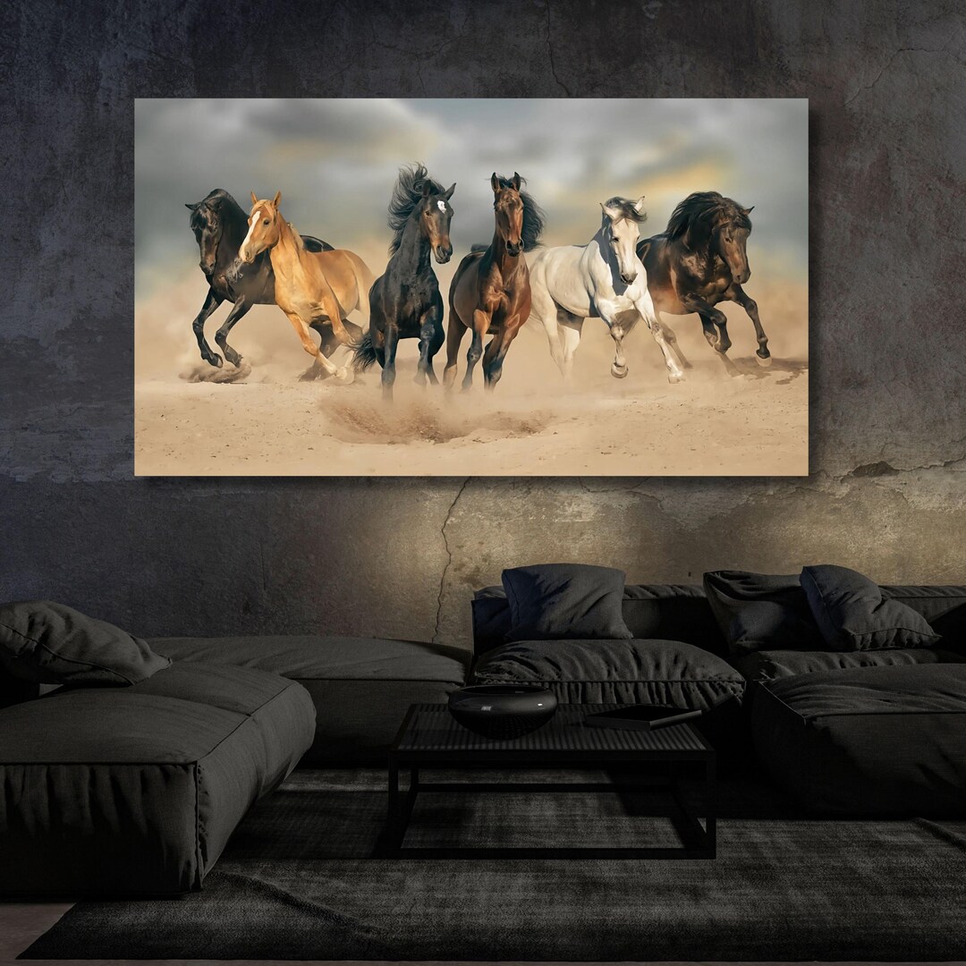 Running Horses Canvas Print: Extra Large Wall Art, Ready to Hang - Etsy