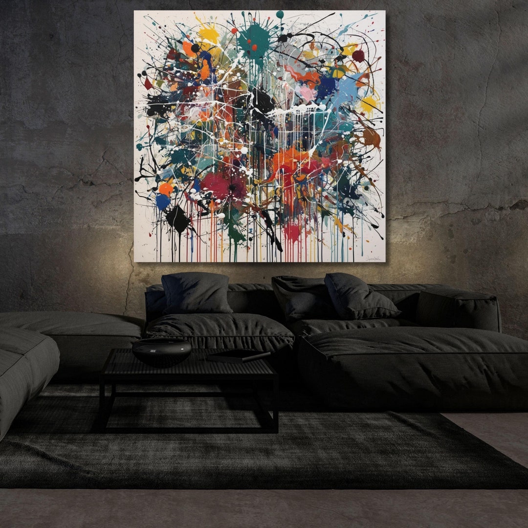 Jackson Pollock Canvas Wall Art Pollock Giclee Print Texture ...