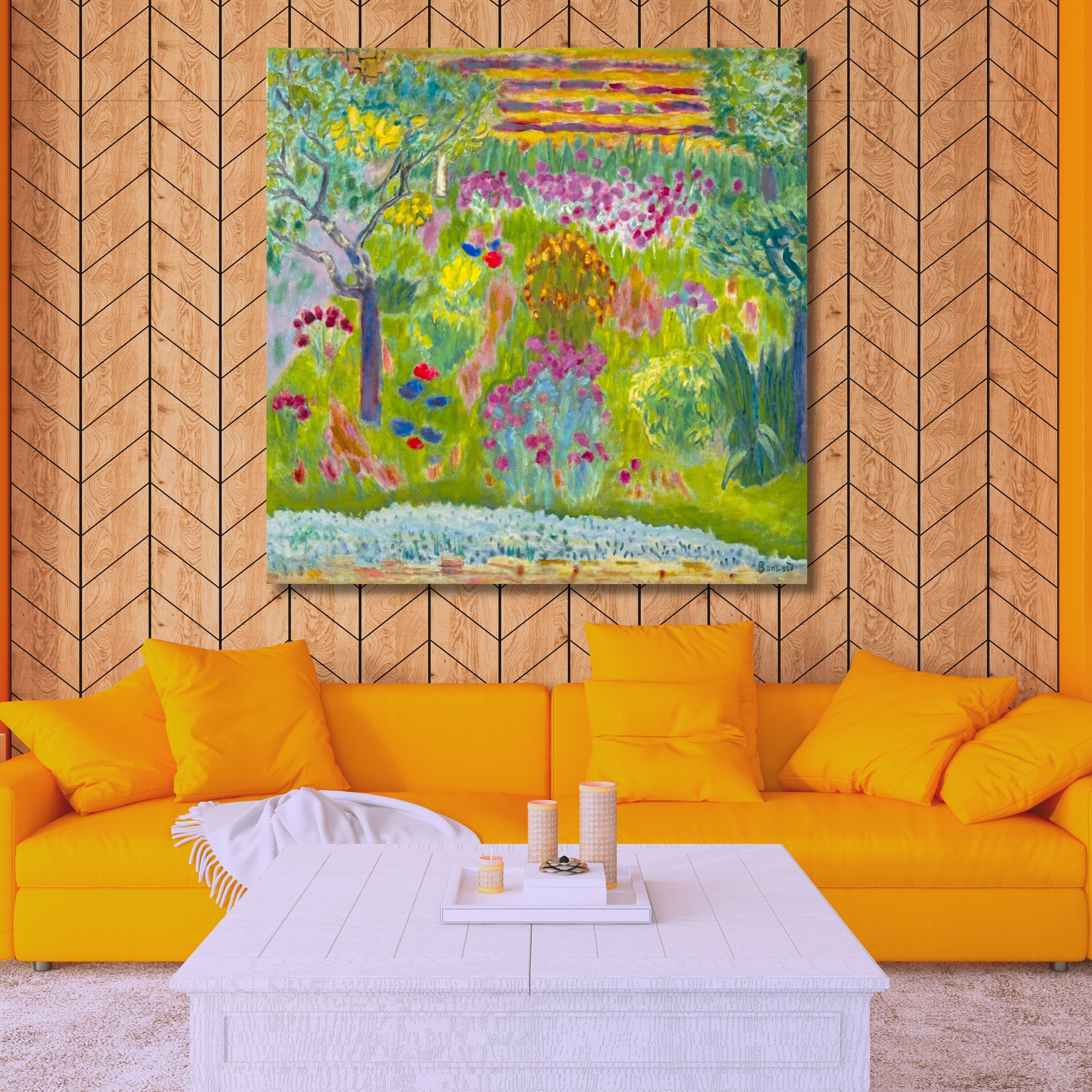 Garden (1935) by Pierre Bonnard Canvas Wall Art,pierre Bonnard Wall Art ...