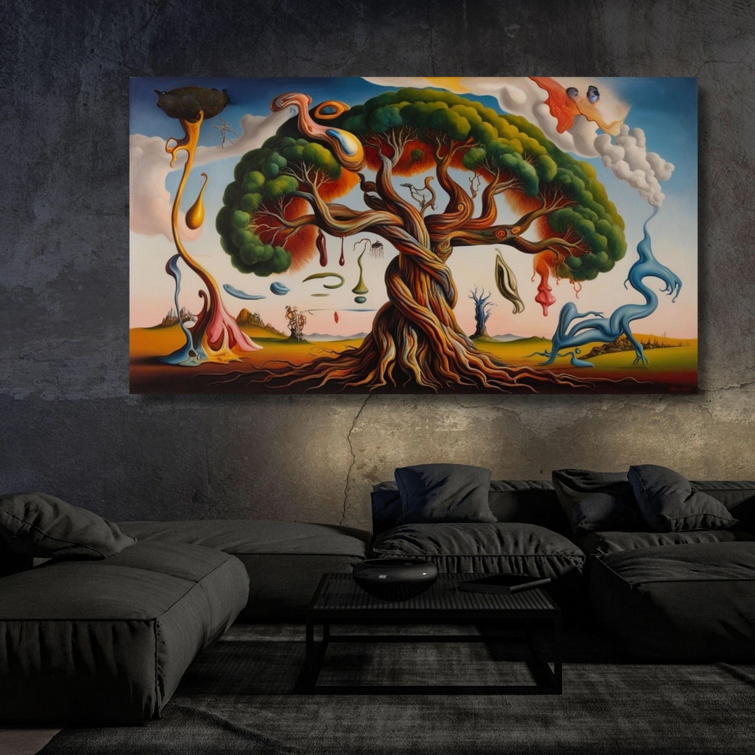 Salvador Dali Stely Tree of Life Canvas Wall Art,tree of Life Framed ...