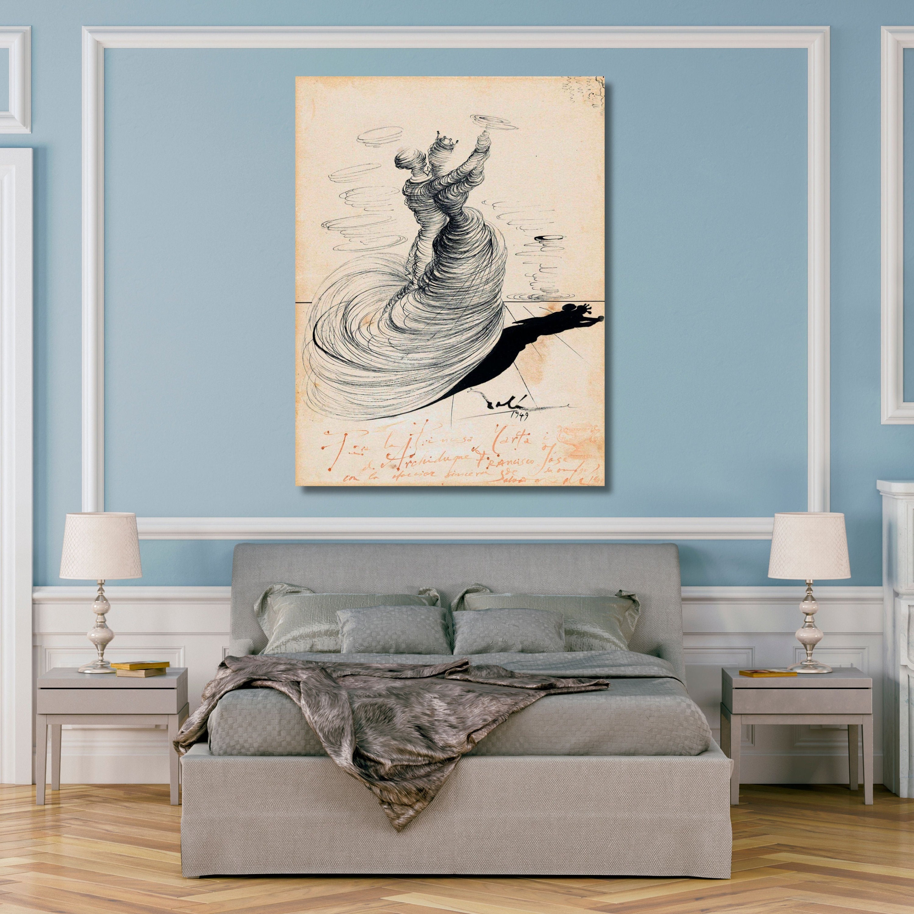 Due Ballerini by Salvador DALI Canvas Wall Art Dali Bros Canvas Art ...