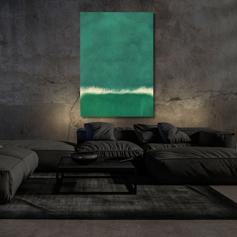 Mark Rothko Canvas Green Mark Rothko Style Print Museum Exhibition ...