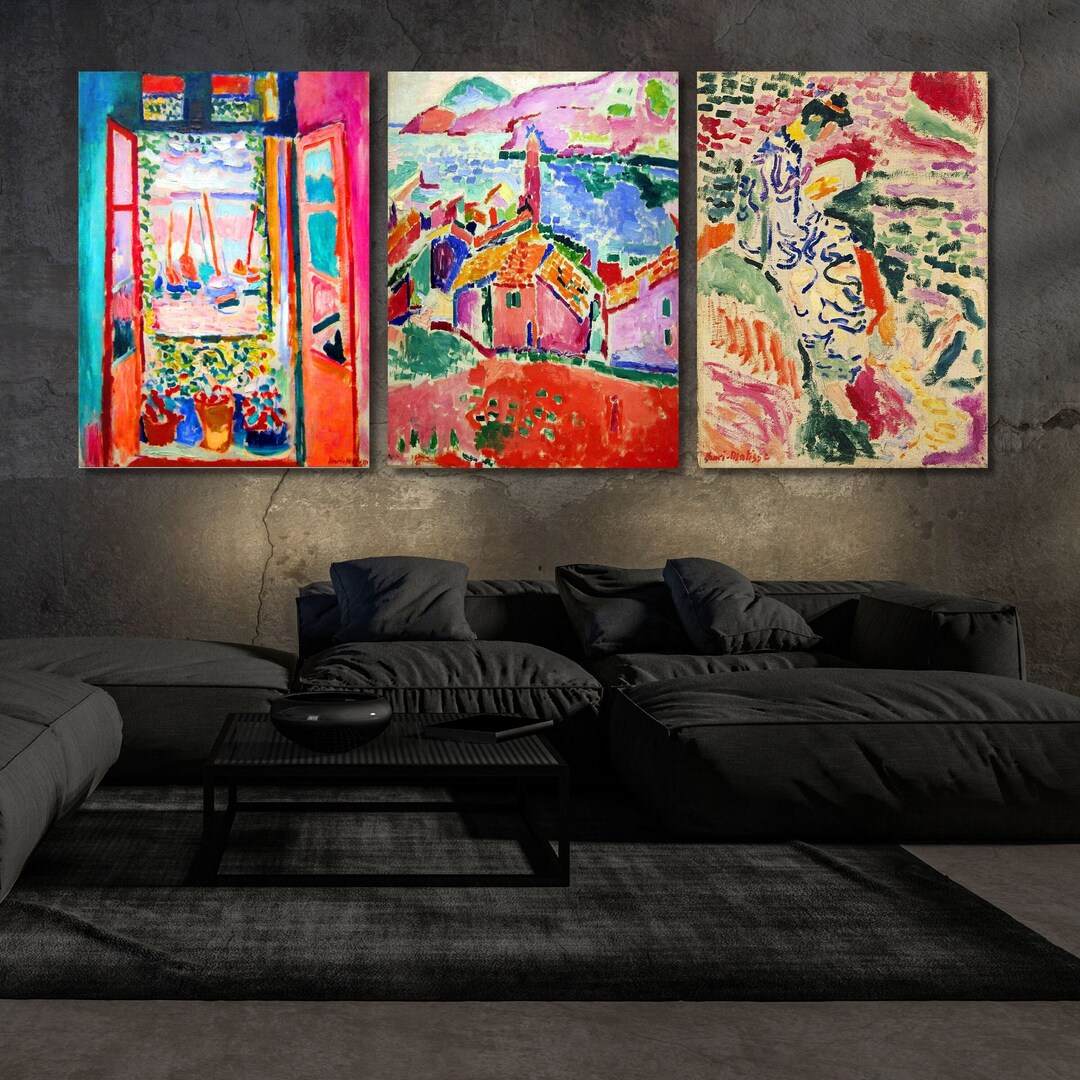 Set of 3 Henri Matisse Canvas Wall Art Matisse Wall Art Exhibition Art ...