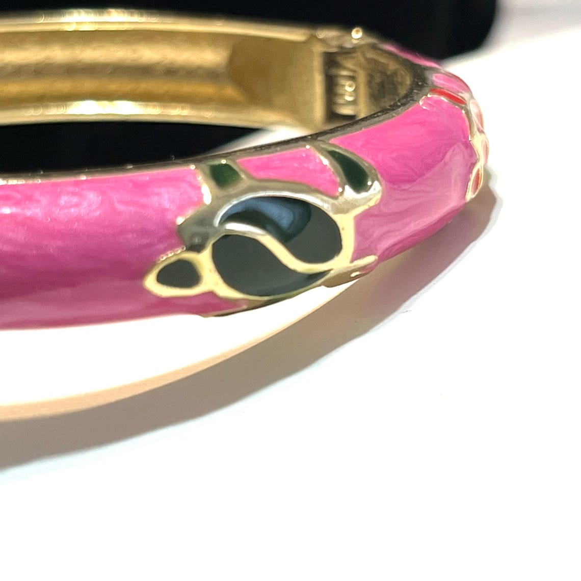 Vintage Jiu Long Xing Barbie Pink Bubble Gum Pink Enamel Cloisonne ...