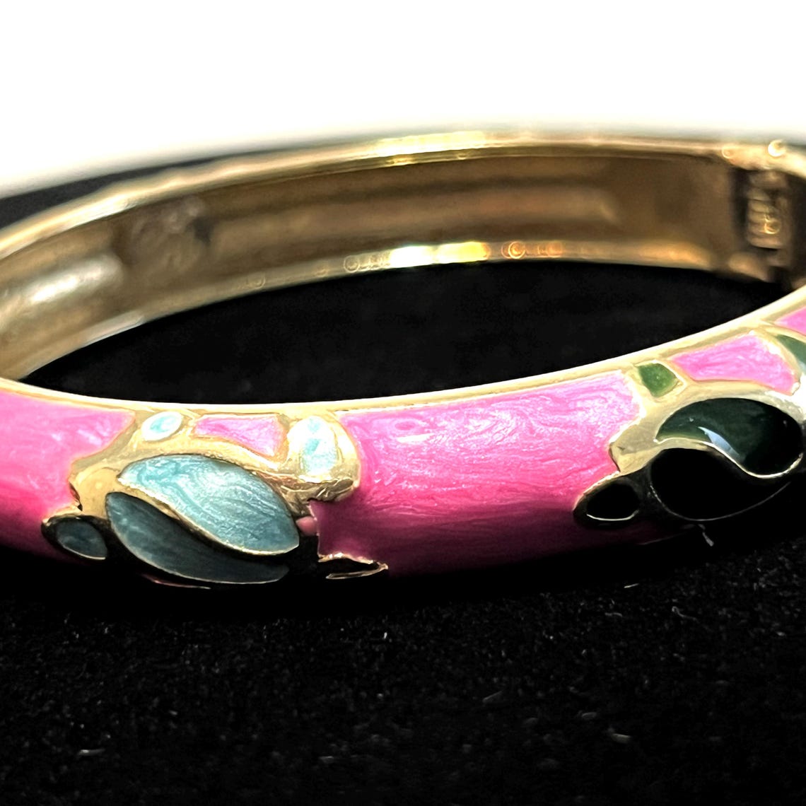 Vintage Jiu Long Xing Barbie Pink Bubble Gum Pink Enamel Cloisonne ...