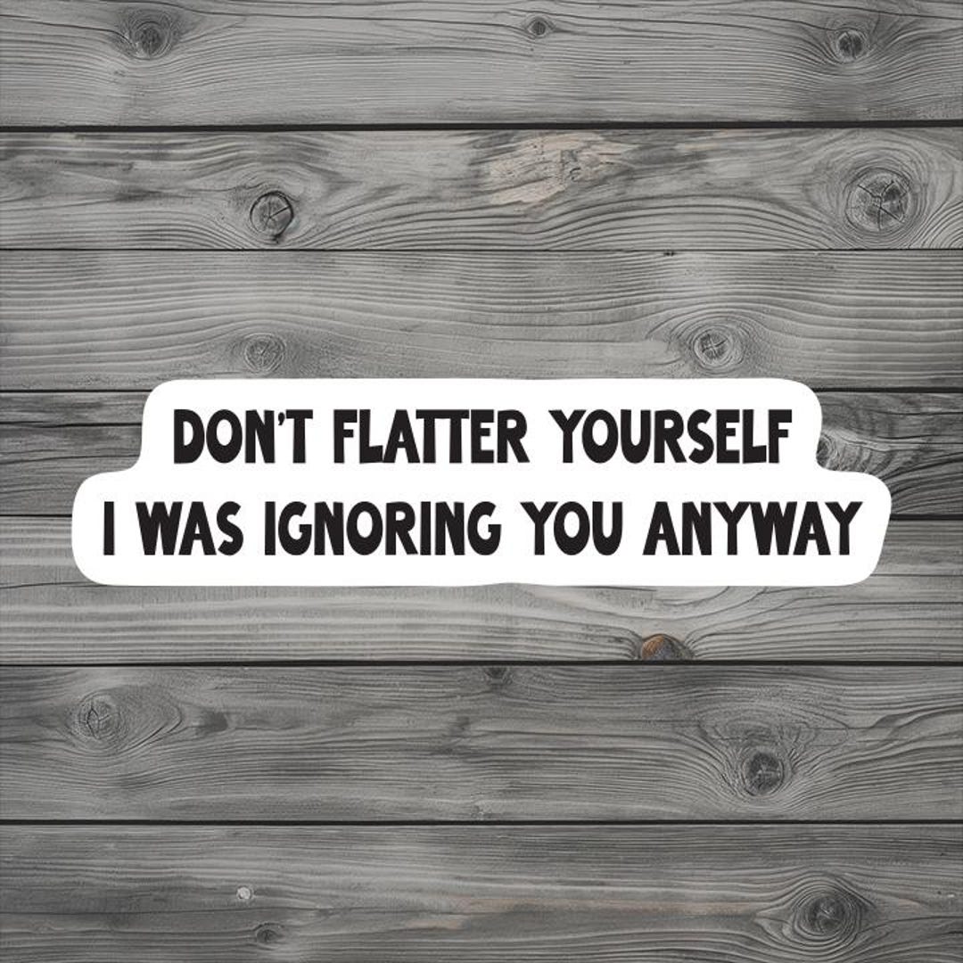 Don't Flatter Yourself I Was Ignoring You Anyway | High Quality Water ...