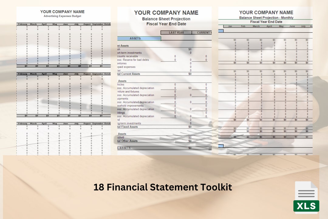 Comprehensive Financial Statements Toolkit 18 Ready-to-use Excel ...