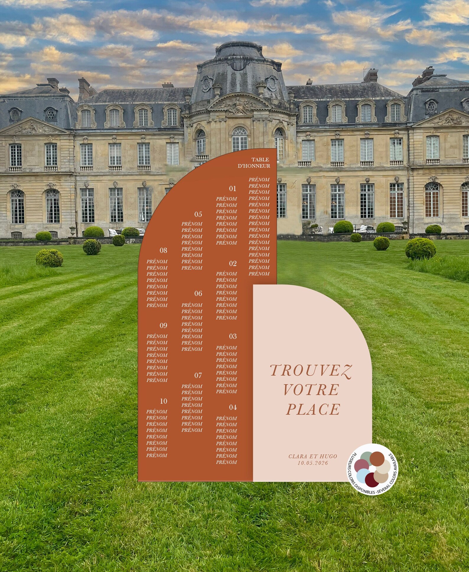 Arch Table Plan, Arch Wedding Table Plan, Wedding Table Plan, Color ...