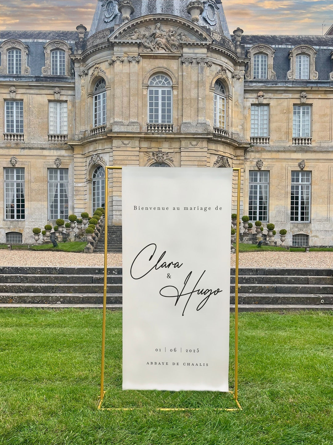 Linen Wedding Sign - Welcome to the Wedding of - Large Format Wedding ...